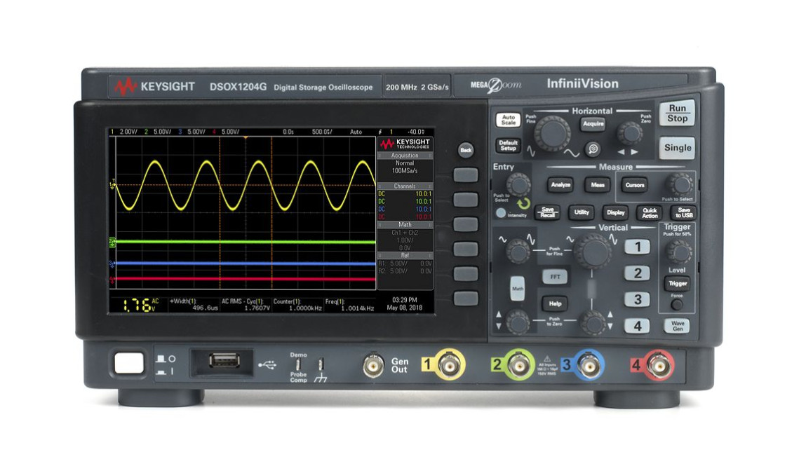 Máy hiện sóng số KEYSIGHT DSOX1204G (70Mhz, 4 CH, 2 GSa/s, WaveGen ...